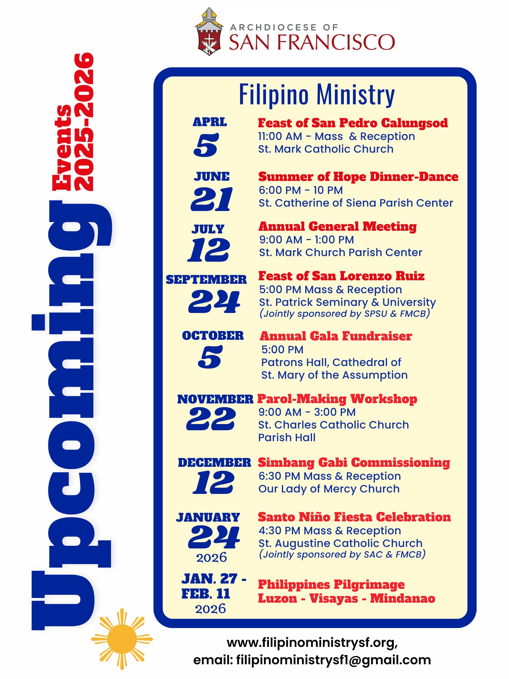 _2025-2026 Filipino Ministry Events Flyer – Filipino Ministry of San ...